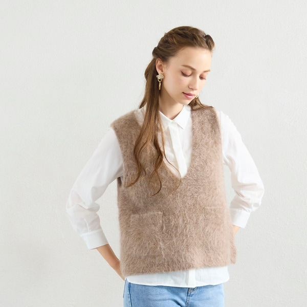 リリアンビューティ エクラ（Liliane Burty ECLAT）/シャギーニットベスト