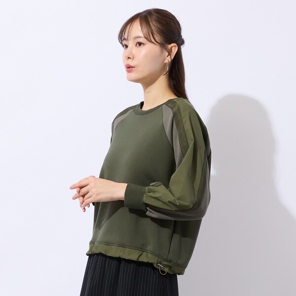 リリアンビューティ エクラ（Liliane Burty ECLAT）/【洗える】配色使いプルオーバーカットソー