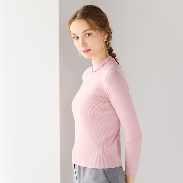 リリアンビューティ エクラ（Liliane Burty ECLAT）/【洗える】ハイネックリブニット