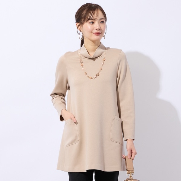 【NEW】リリアンビューティ エクラ（Liliane Burty ECLAT）/【洗える/保湿性】オフタートルポケット付きチュニック