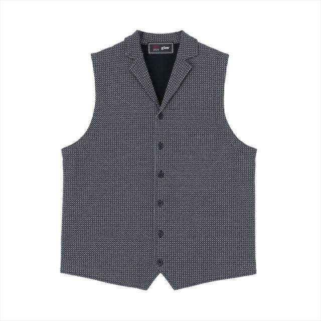 ブリックハウス（BRICKHOUSE）/前身カットラペルニットジレ 幾何学模様 メンズ