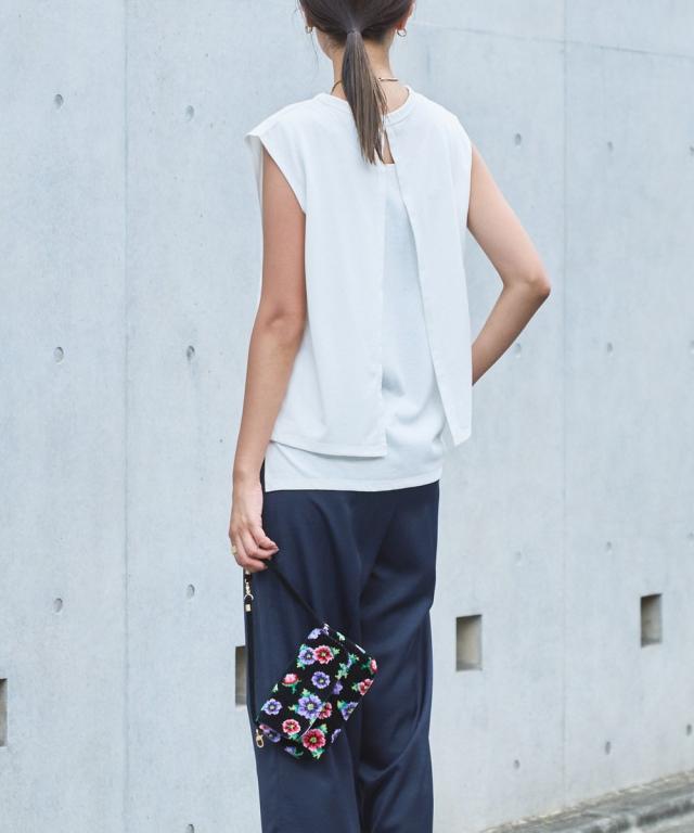 オードリーアンドジョンワッド（Audrey and John Wad）/【Audrey and John Wad】ドライミックスレイヤードカットソー −手洗い可−