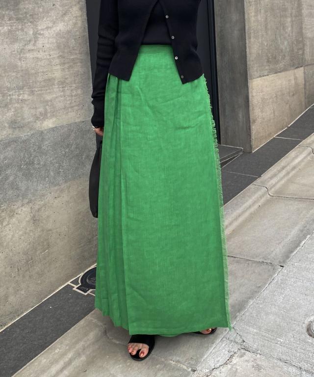 ランドワーズセレクト（LANDWARDS SELECT）/【O’NEIL of DUBLIN】LANDWARDS別注 リネンキルトスカート 93cm