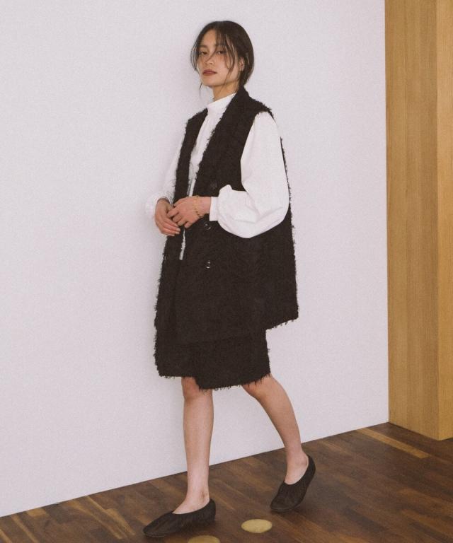 オードリーアンドジョンワッド（Audrey and John Wad）/ジャガードダブルボタンロングベスト