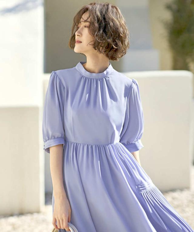 ルイルエブティック/【S〜3L】ジレ付きサイドプリーツワンピースの通販