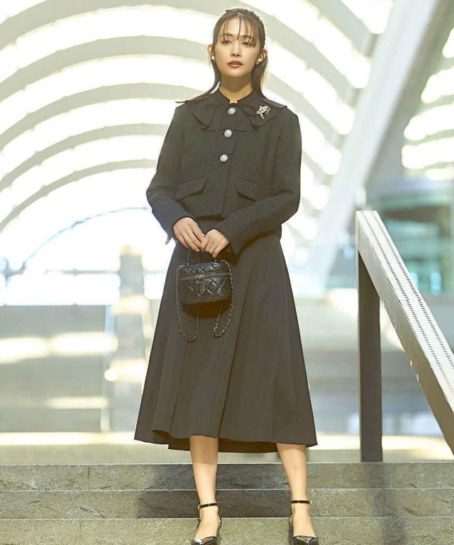 ルイルエブティック（RUIRUE BOUTIQUE）/【S〜5L】選べるスカートシルエットツイードジャケット＆フレア/マーメイドスカートセットアッ…