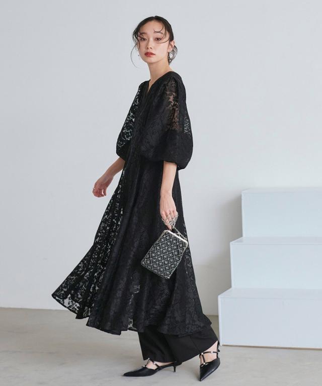 ルイルエブティック（RUIRUE BOUTIQUE）/[前後2way]フレアレースワンピース＆パンツセットアップ