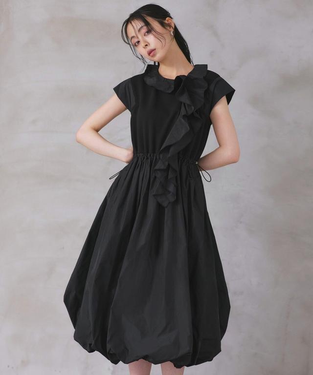 ルイルエブティック（RUIRUE BOUTIQUE）/ドロストデザインドッキングバルーンワンピース