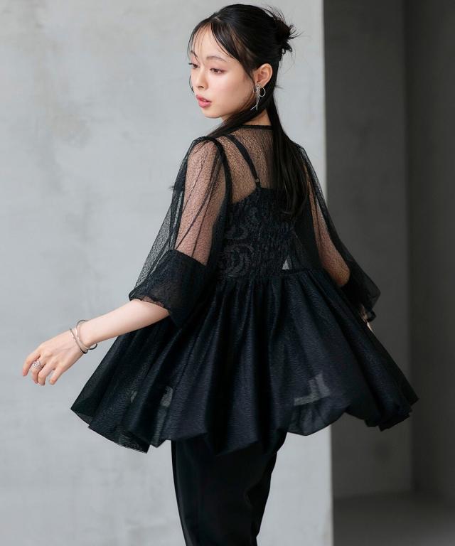 ルイルエブティック（RUIRUE BOUTIQUE）/バルーントップス＆レースインナー＆パンツ3点セット