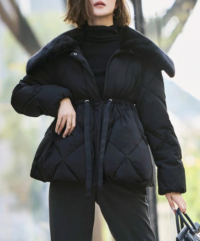 ルイルエブティック（RUIRUE BOUTIQUE）/【洗える/撥水/静電気防止】エコファーカラー ダウンコート