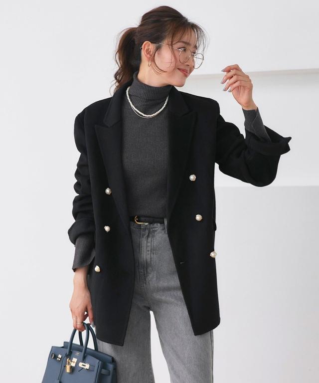 ルイルエブティック（RUIRUE BOUTIQUE）/ウールリバージャケットコート