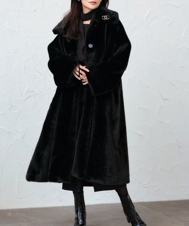 ルイルエブティック（RUIRUE BOUTIQUE）/フラッフィーシンセティックファーコート