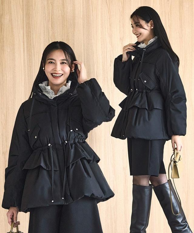 ルイルエブティック（RUIRUE BOUTIQUE）/【洗える】ダブルペプラム・ダウンコート