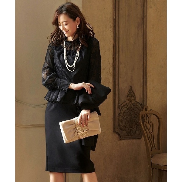 ルイルエブティック（RUIRUE BOUTIQUE）/【S~3L】レースブラウスセットアップフォーマルセレモニースーツ