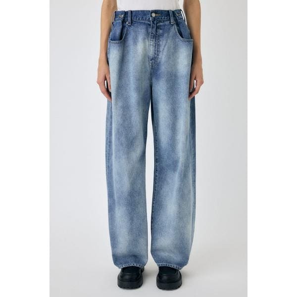 マウジー（MOUSSY）/TUCKED WAIST LOOSE ストレートデニム