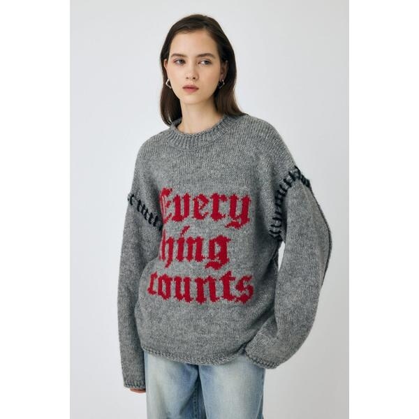 マウジー（MOUSSY）/【WEB限定】KNITTED WORDS セーター