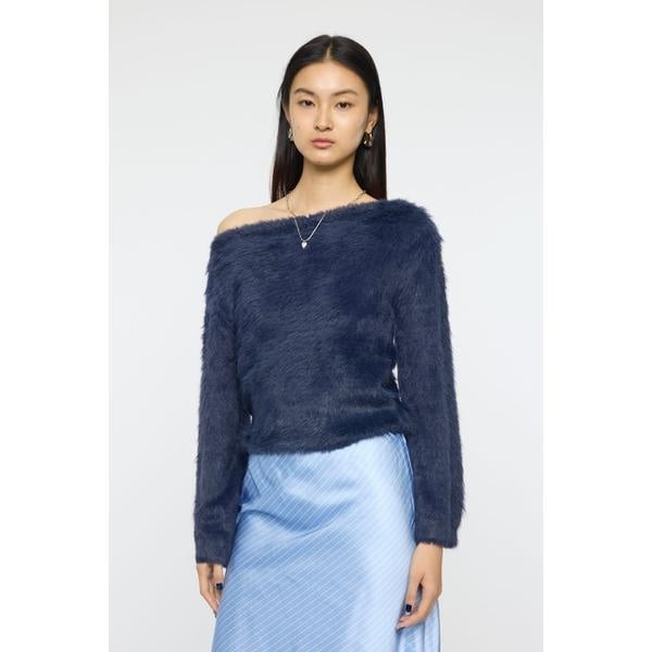マウジー（MOUSSY）/FAUX FUR KNIT CROP トップス