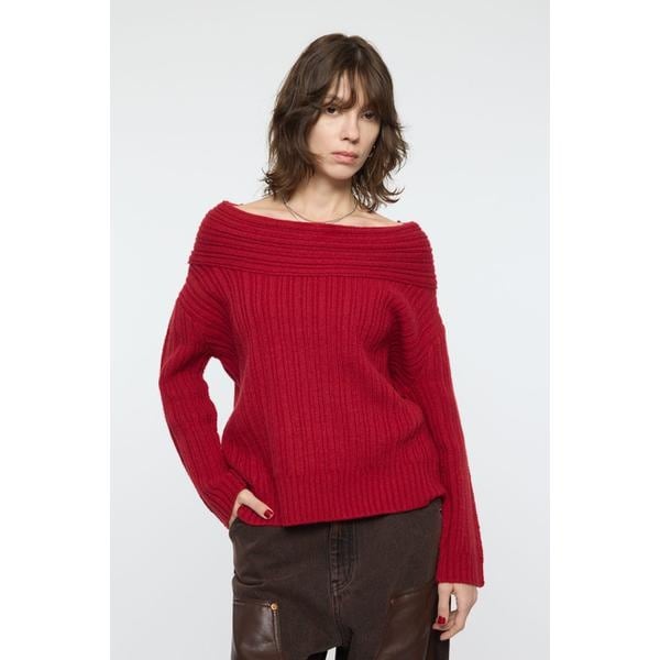 【NEW】マウジー（MOUSSY）/OVER RIB OFF SHOULDER トップス