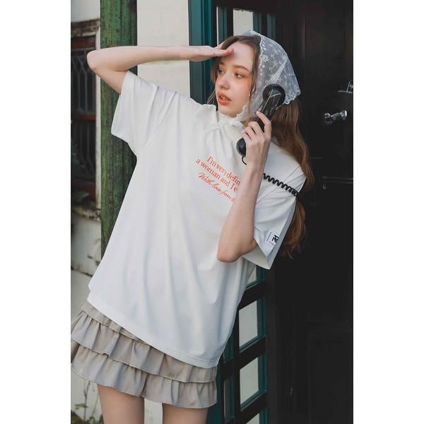 リエンダ（rienda）/【一部店舗・WEB限定】【RIENDA GOLF】ロゴプリントルーズTシャツ