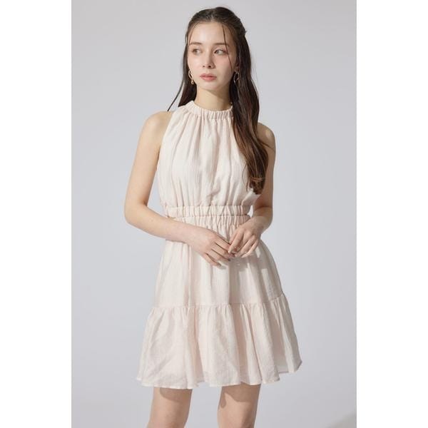 リエンダ（rienda）/【AKB48 千葉恵里さん着用・女神ワンピ】ホルターネックギャザーミニフレ