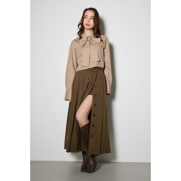 リエンダ（rienda）/プリーツスリットスコートショートパンツ