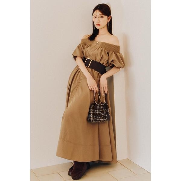 リエンダ（rienda）/MA−1オフショルフレアワンピース