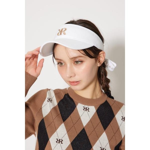 リエンダ（rienda）/【一部店舗・WEB限定】【RIENDA GOLF】RRロゴリボン付きサンバイザー