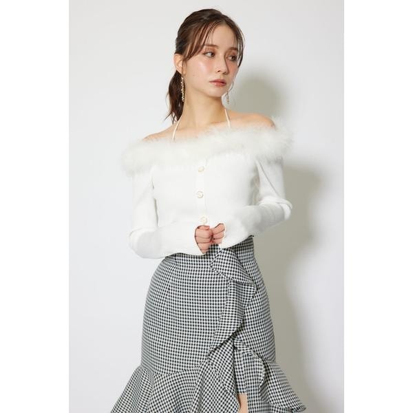 リエンダ（rienda）/many wayフェザーオフショルニットトップス