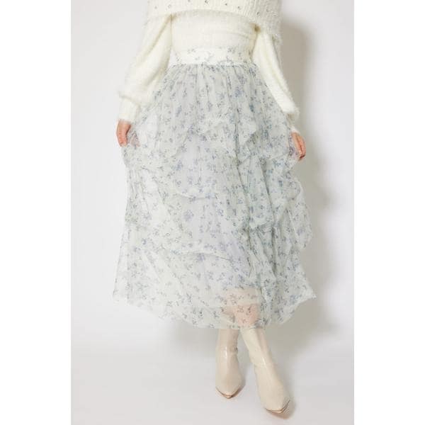 リエンダ（rienda）/ランダムタックチュールスカート