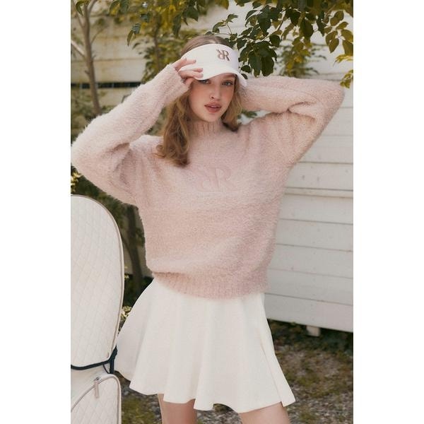 リエンダ（rienda）/【一部店舗・WEB限定】【RIENDA GOLF】フェイクレザーロゴシャギーニットト