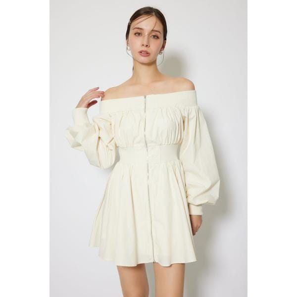 リエンダ（rienda）/MA−1オフショルロングスリーブミニワンピース