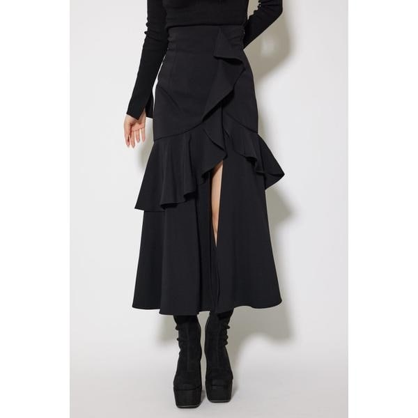 リエンダ（rienda）/フリルスリットハイウエストスコートショートパンツ