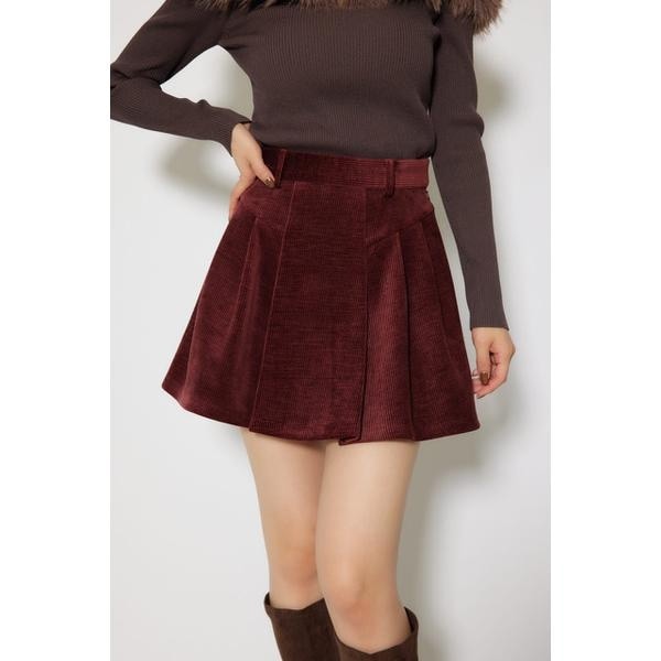 リエンダ（rienda）/ボンディングコーデュロイミニスコートショートパンツ