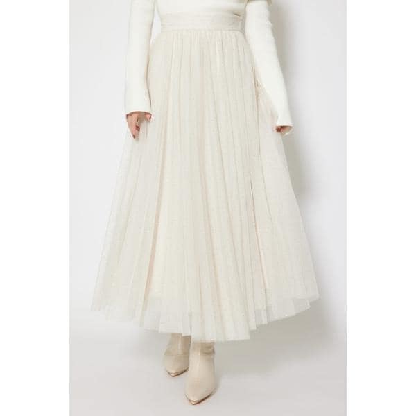 リエンダ（rienda）/デコレーションチュールフレアスカート