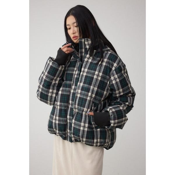 アズールバイマウジー（AZUL BY MOUSSY）/B−HEAT フード付き中綿チェックジャケット