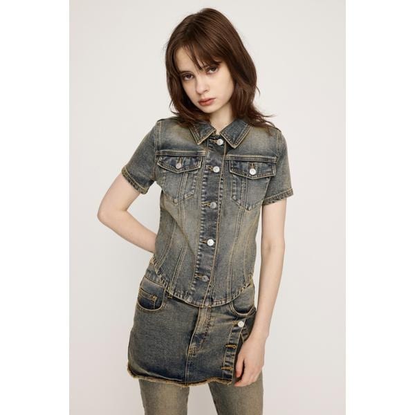 スライ（SLY）/OVERDYE COMPACT CROP TOPS−BE