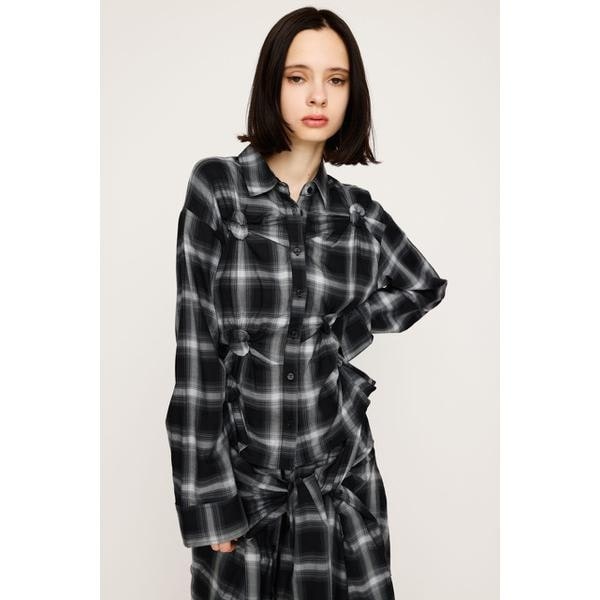 スライ（SLY）/CHECK KNOT DETAIL シャツ