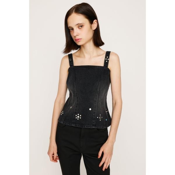 スライ（SLY）/STUDS DENIM BUSTIER−E