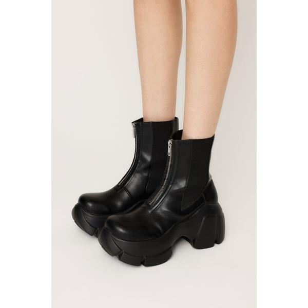 スライ（SLY）/FRONT ZIP CHUNKY ブーツ