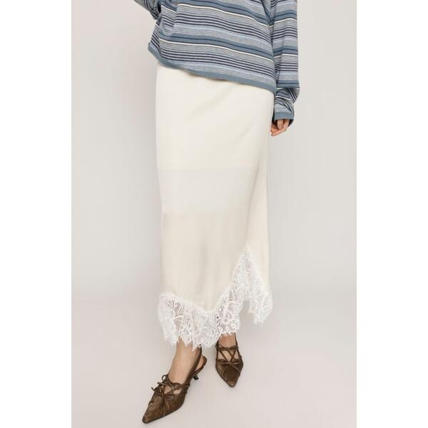 スライ（SLY）/LACE SATIN ロングスカート