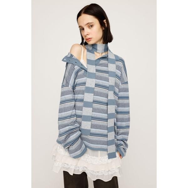 スライ（SLY）/HG KNIT ASYMMETRY トップス