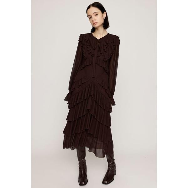 スライ（SLY）/SHEER FRILL L／ドレス