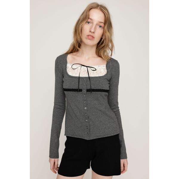 スライ（SLY）/LACE DOCKING KNIT トップス