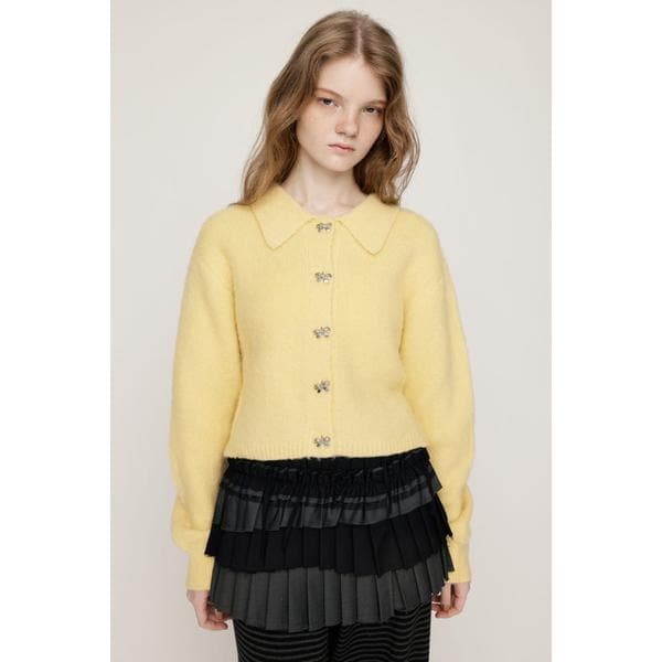 スライ（SLY）/RIBBON BUTTON SHAGGY カーディガン