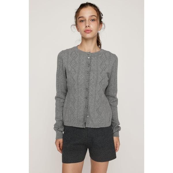 スライ（SLY）/HEART CROCHET KNIT トップス