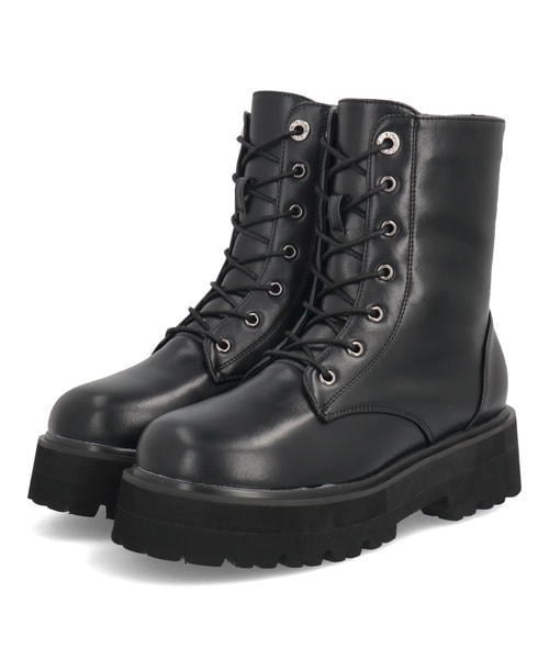 ラ・ファーファ（la farfa）/la farfa ラファーファ レディース レースアップ厚底ラウンドブーツ【幅広4E/大きいサイズ】