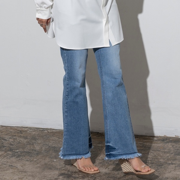 エウクレイド（EUCLAID）/【INDIMARK】裾フレアデニム