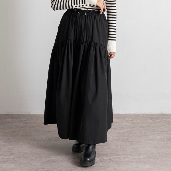 エウクレイド（EUCLAID）/撥水タフタギャザースカート