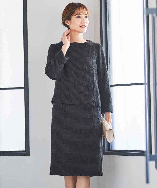 リブルーム（Rebloom）/フロントオープンツイードスーツ