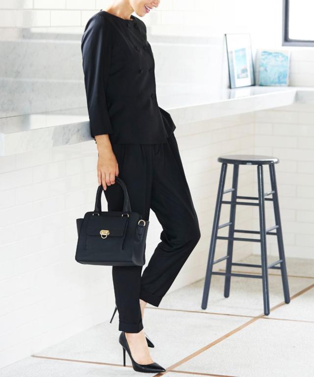 リブルーム（Rebloom）/ノーカラーペプラムフォーマルスーツ